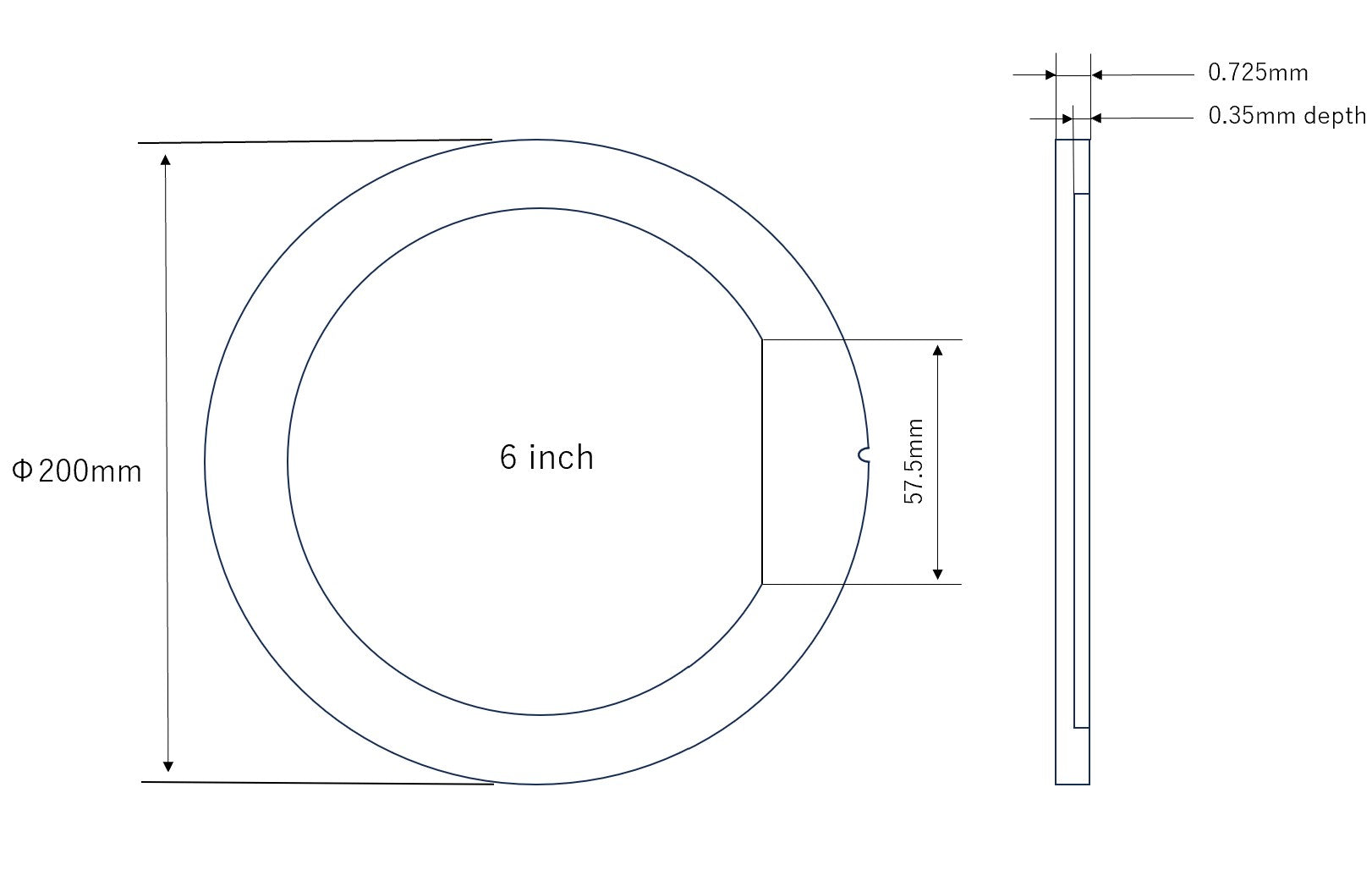 8 Inch Wafer With 6 Inch Pocket – MORETEC
