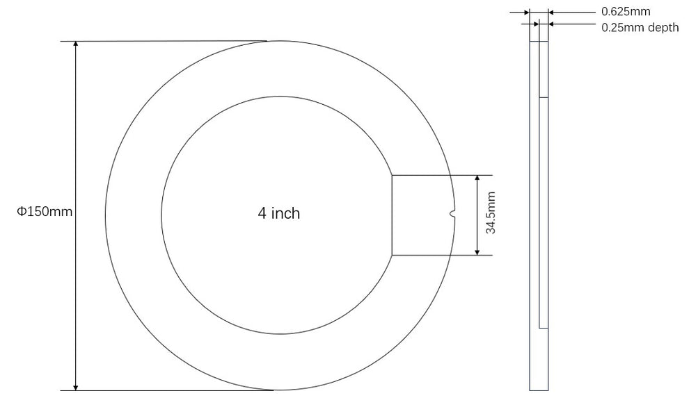 6 Inch Wafer With 4 Inch Pocket – MORETEC